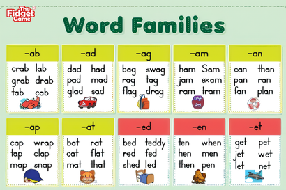 What Is a Word Family? - The Fidget Game – The Fidget Games