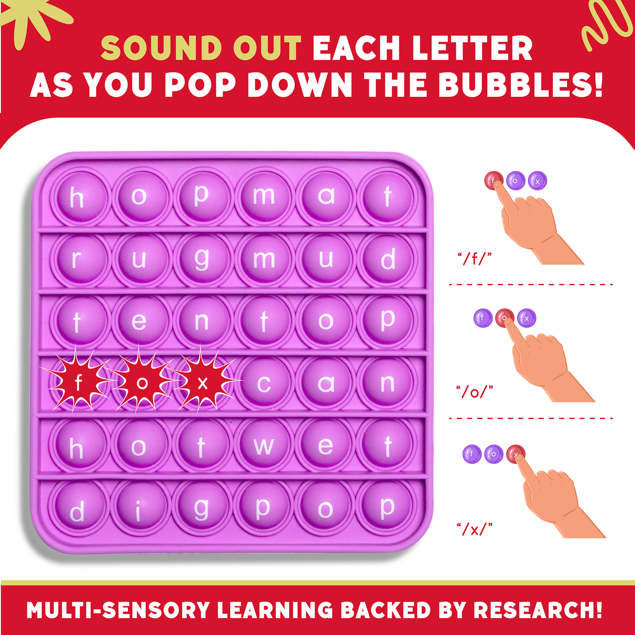 Buy 6 Extra CVC Fidget Mats | CVC Mats Word Pop – The Fidget Games